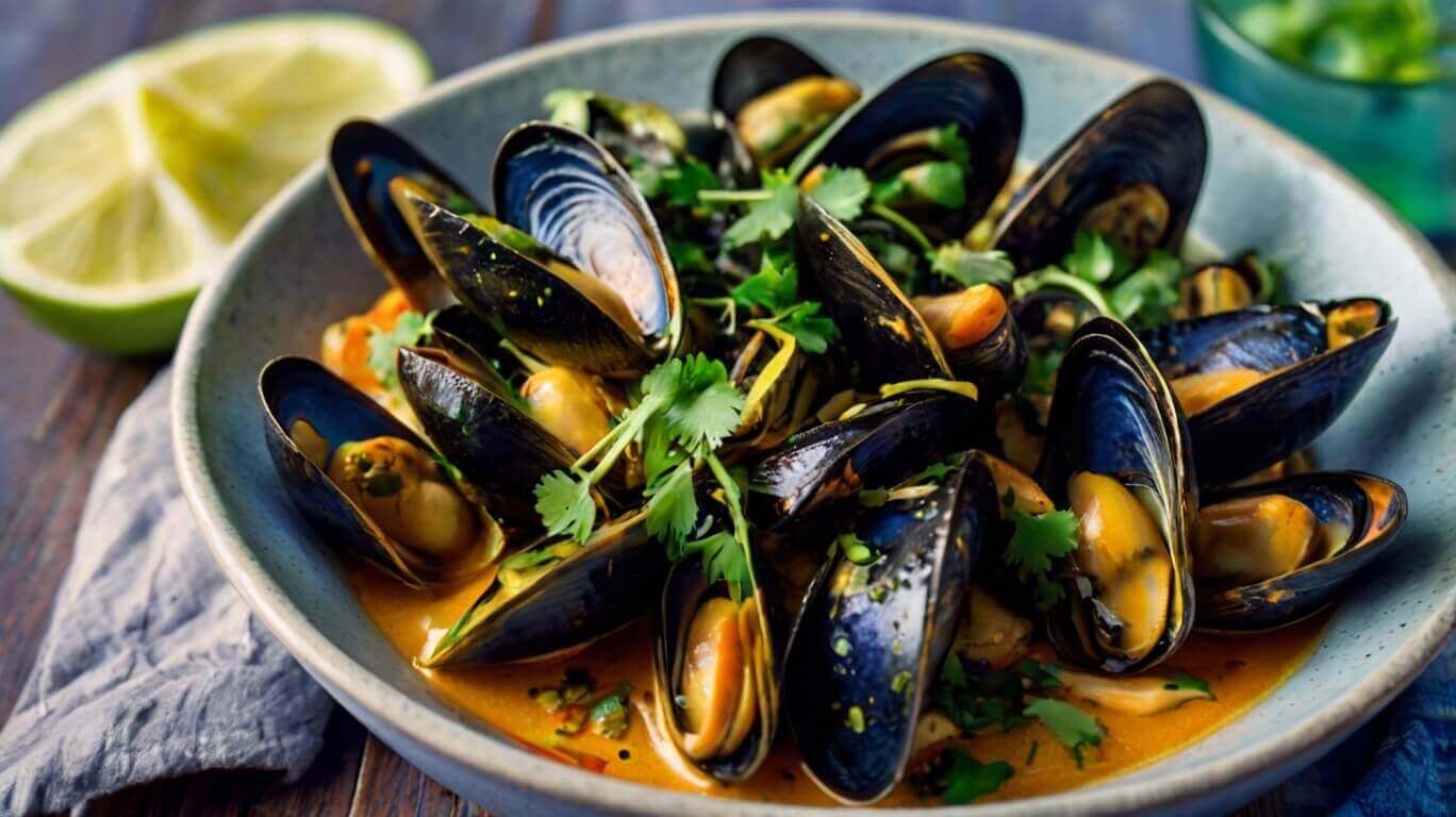 Thai Coconut Curry Mussels Recipe