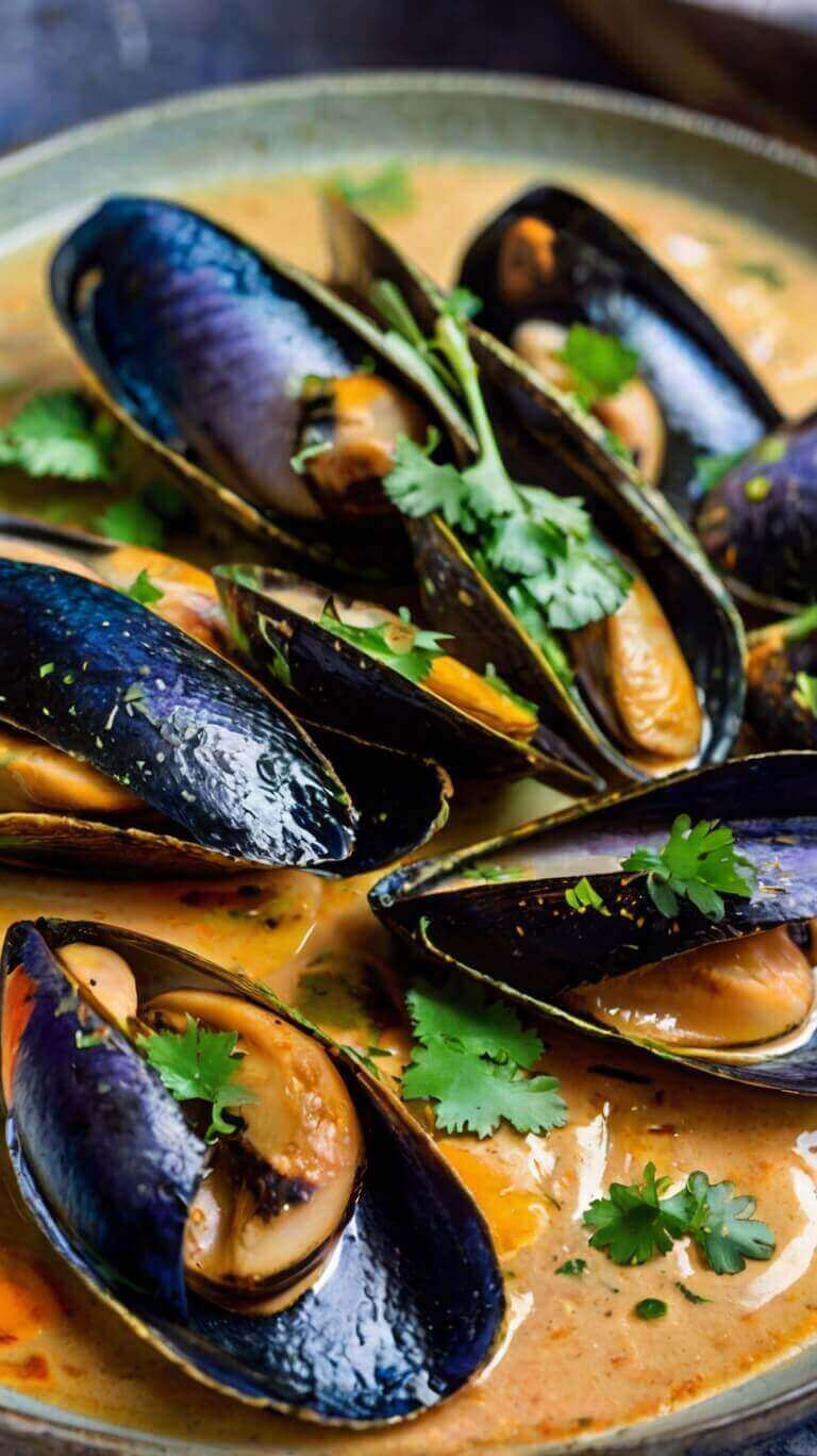 Thai Coconut Curry Mussels Recipe